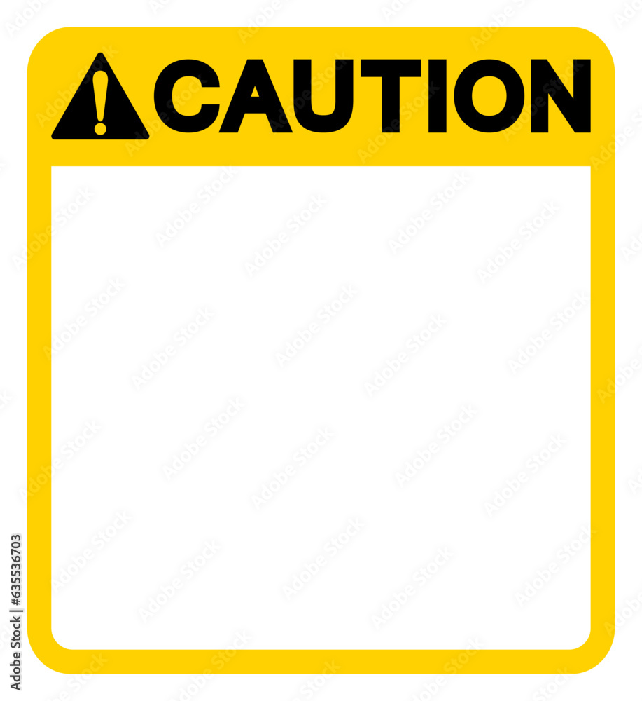 Vetor de Background Caution Blank Symbol Sign,Vector Illustration ...