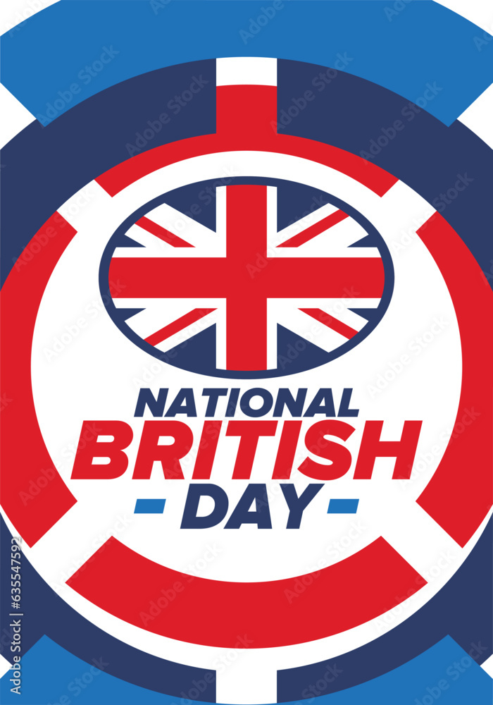 National British Day. Happy holiday, celebrated annual. Great Britain ...