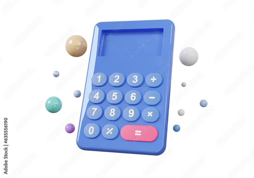 Calculator and basic math operation symbols math, plus, minus, multiplication, number divide on ...