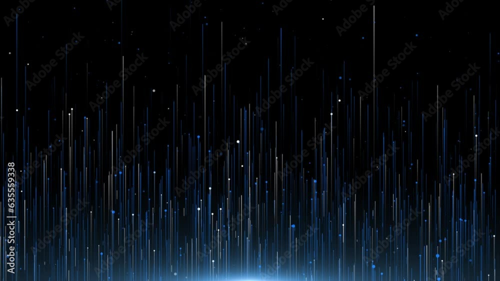 Abstract 4K Blue shining glitter particles 4K 3D Loop Animation New Motion Background. Light ...