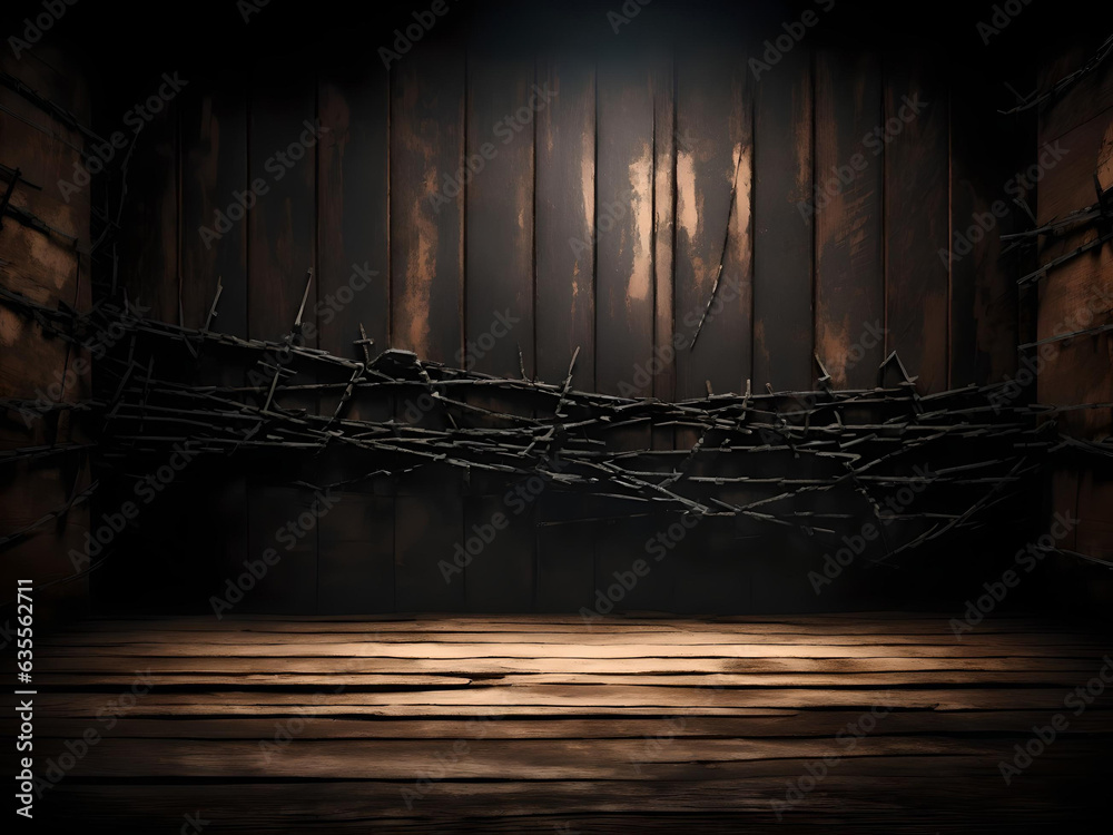 Horror background with grunge texture with black shadows and glow ...