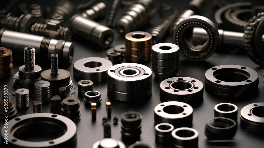 Spherical joints, Metal parts fitting seamlessly together. Stock ...