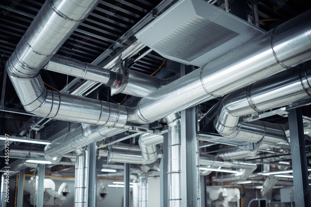 Industrial ventilation system with air purification and chrome plated ...