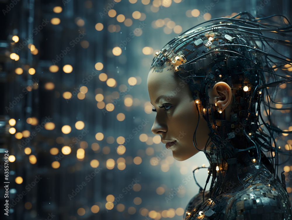 A cutting-edge neural network, a manifestation of futuristic technology ...