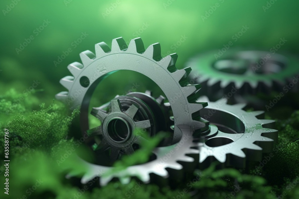 Eco-friendly background and sustainability process improvement concept ...