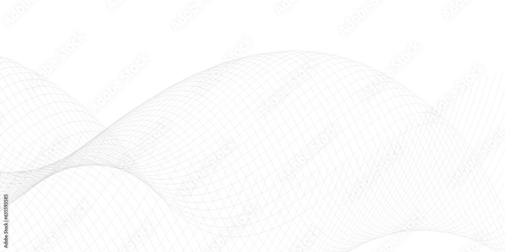 Abstract Grey, white wave line transparent background. Wave modern ...