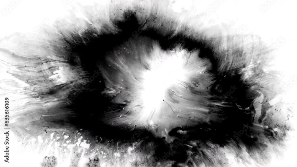 Vidéo Stock ink transition on white screen, drop texture, ink ...