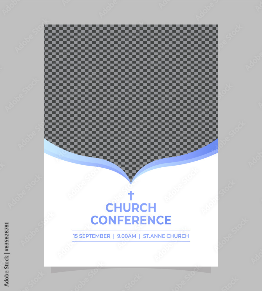 Sunday worship church conference event invitation, church flyer poster ...