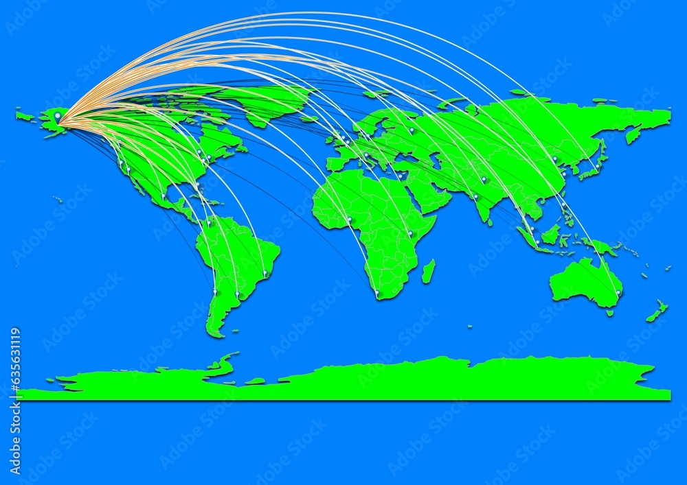 Vibrant Red Devil, United States of America map - Export concept map ...