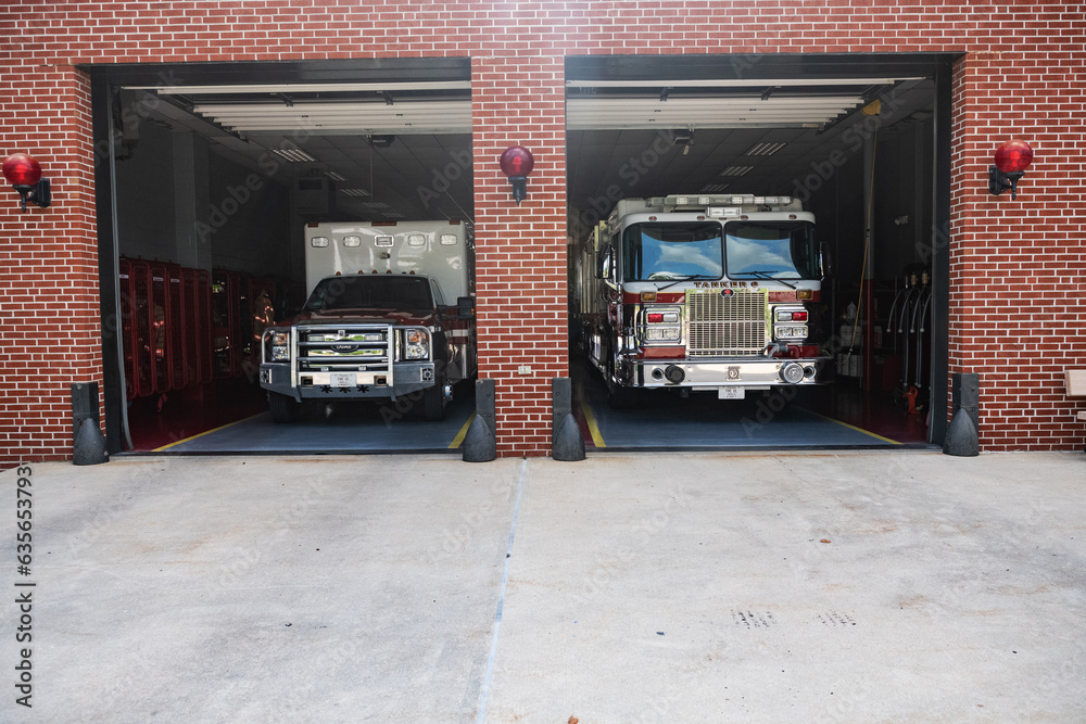 Berlin Fire Company. Fire station in a small town Berlin in Maryland ...