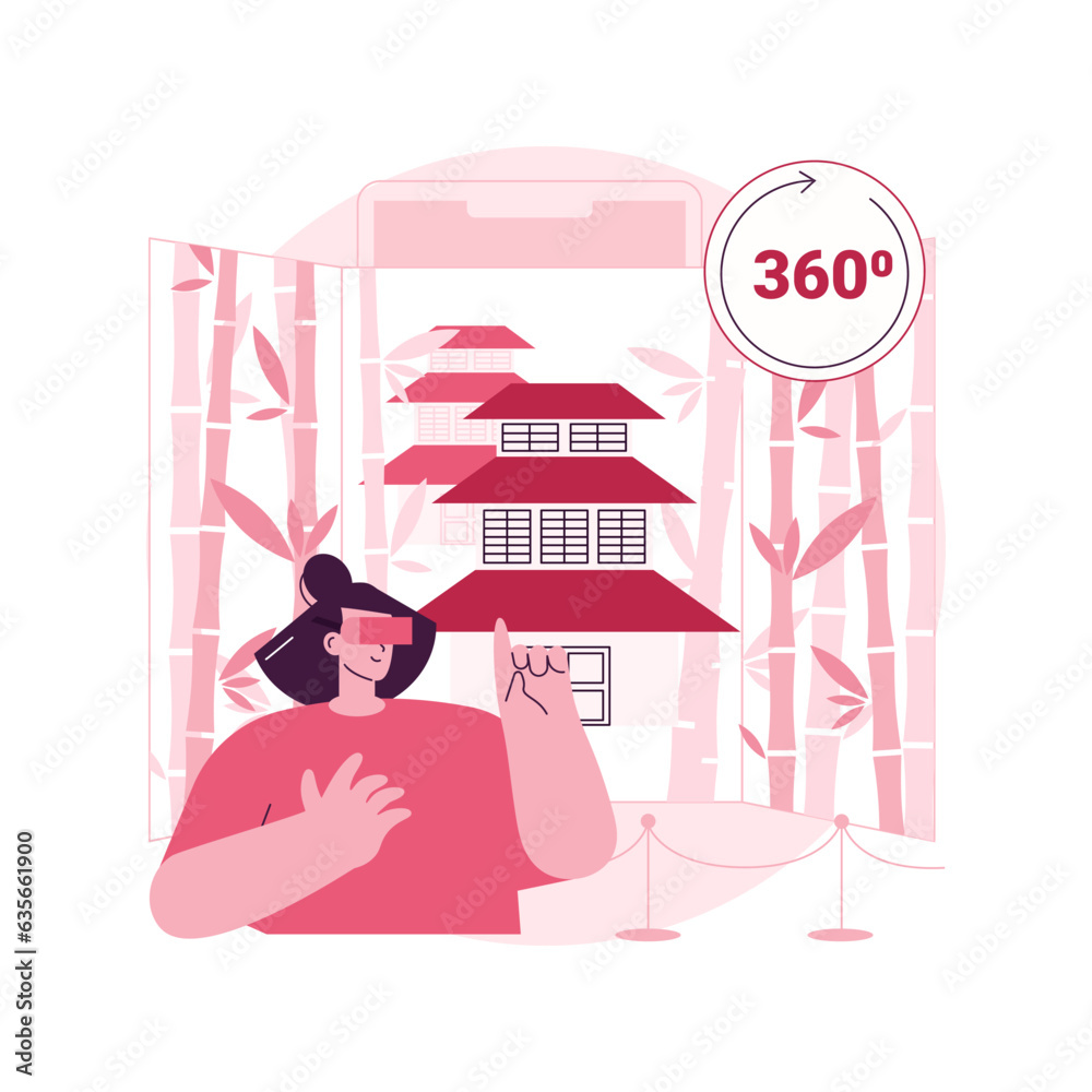 Virtual tour abstract concept vector illustration. Web 3d tours, 360 ...
