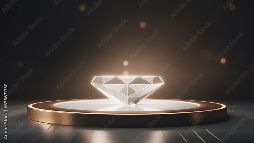 Diamond Crystal Abstract Minimalistic Product Podium. The Scene for ...