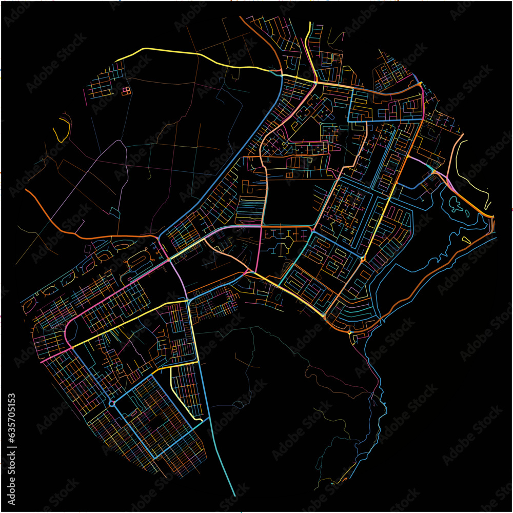 Colorful Map of Portmore, Clarendon with all major and minor roads ...