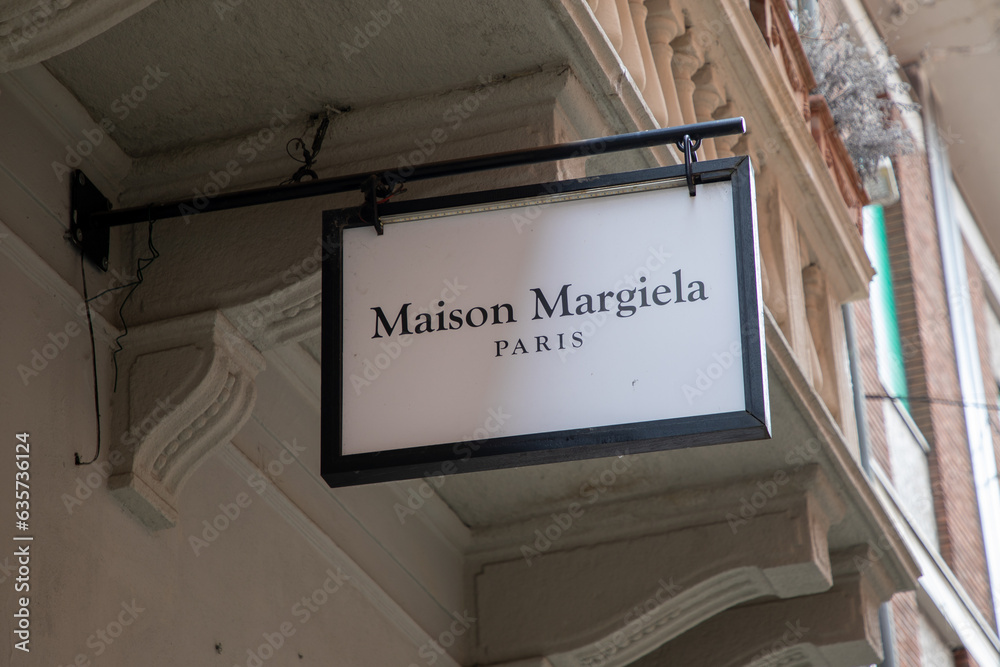 maison margiela shop logo sign of luxury fashion shop entrance with ...
