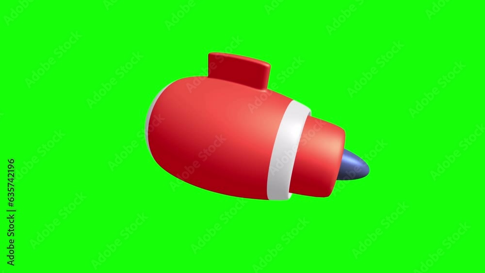 Turbo jet plane engine. 3d render endless loop. 4K FullHD and HD render ...