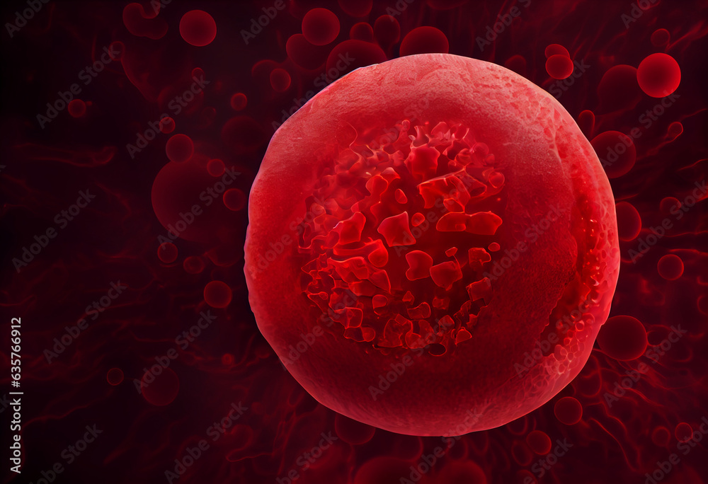 Red blood cell background, depth of field realistic. Generative AI Stock Illustration | Adobe Stock