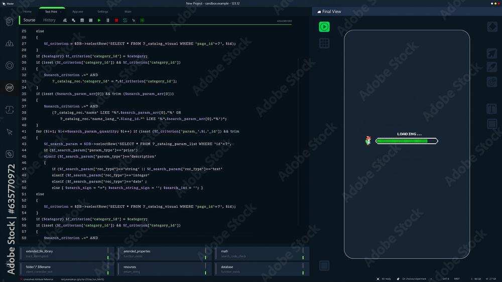 Dark Programming Interface for Mobile Applications UX, UI Development ...
