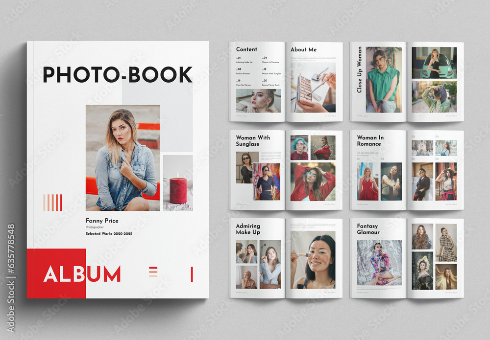 Photo Album Book Template Brochure Layout Stock Template | Adobe Stock