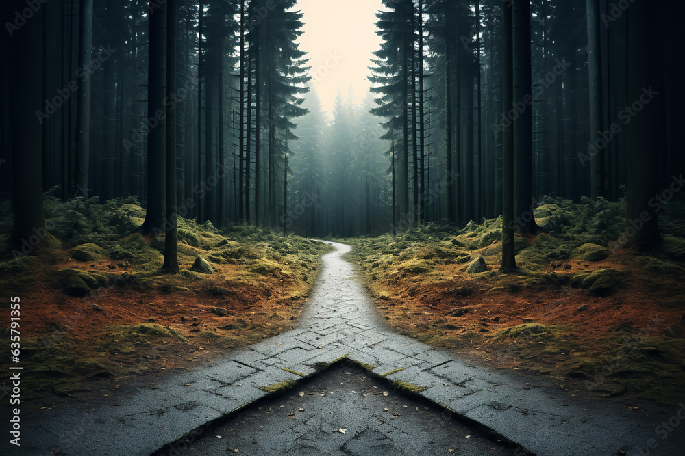 Nature mirrors life as two paths diverge from a single origin ...