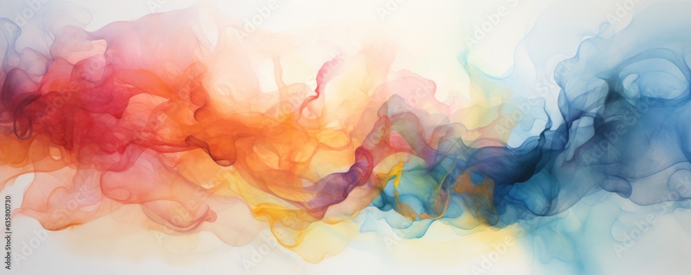COLORFUL WATERCOLORED FLOATING PATTERN. Smoke, Emotional texture ...