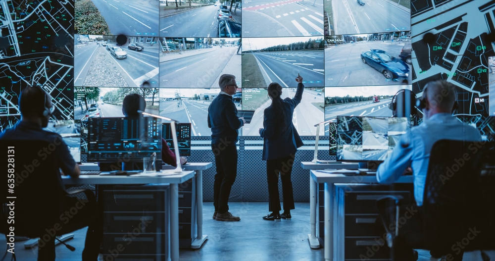 Zdjęcie Stock: Traffic Commission Project Manager and Road Planning ...