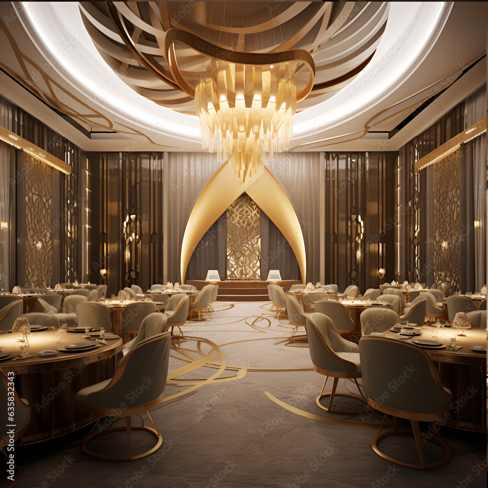 Banquet hall interior design for a seven star hotel , grand luxury ...
