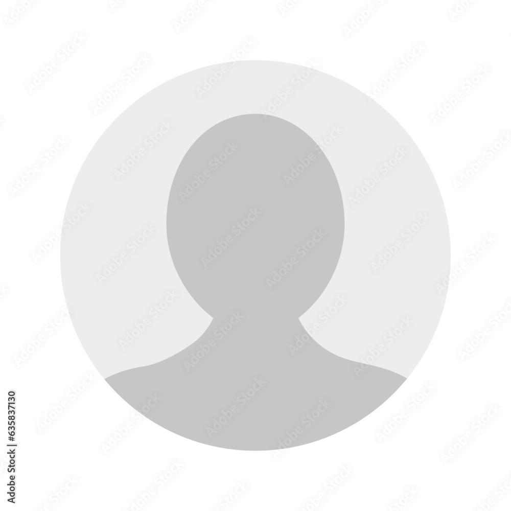 Vector flat illustration in grayscale. Avatar, user profile, person ...