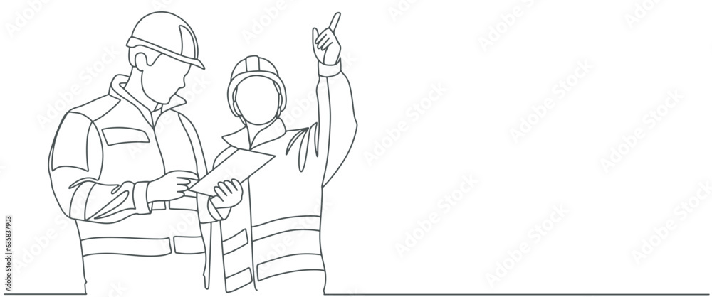 Building Construction worker line art style vector illustration Stock ...