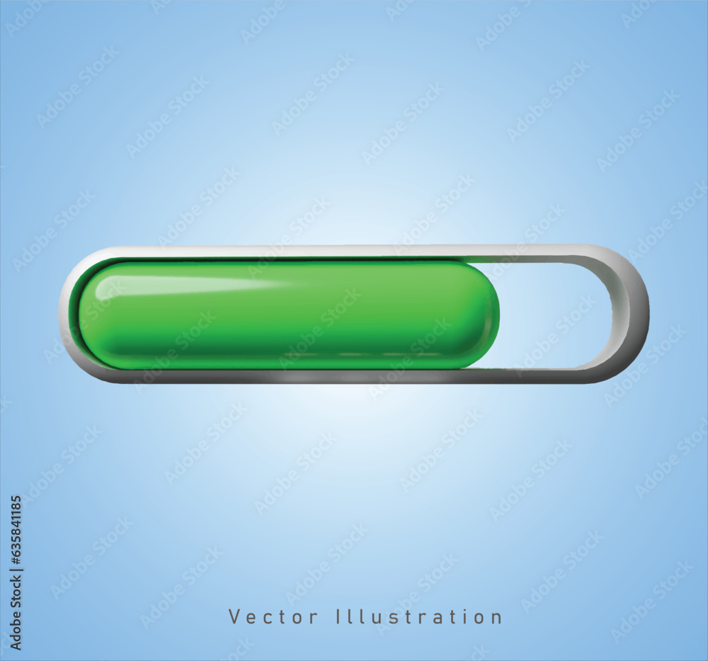 loading bar in 3d vector illustration Stock Vector | Adobe Stock