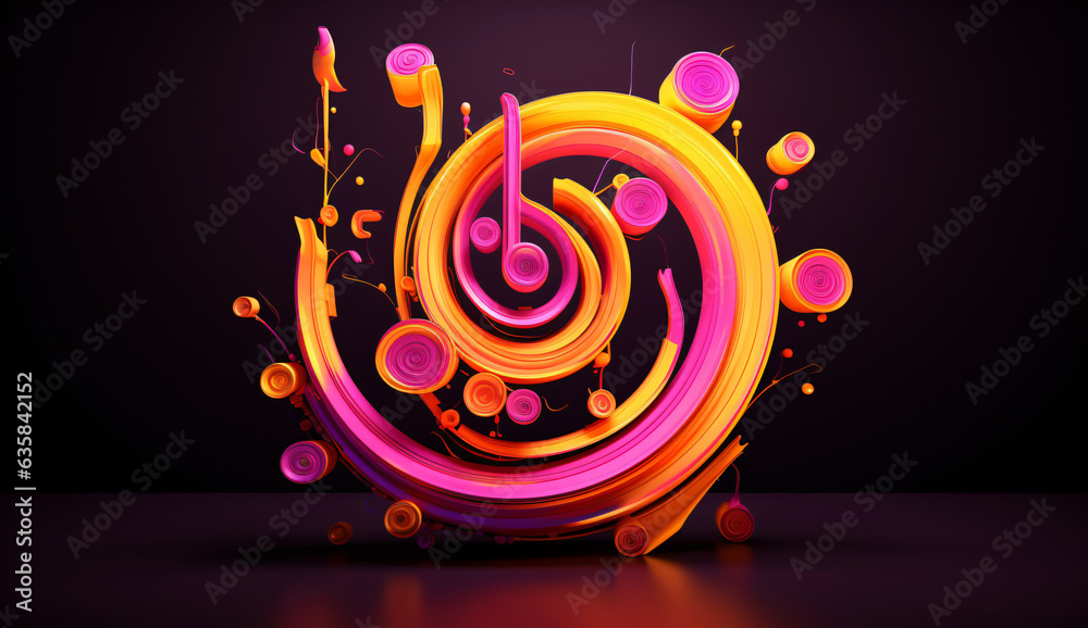 modern multicolor music background with abstract structure and musical ...