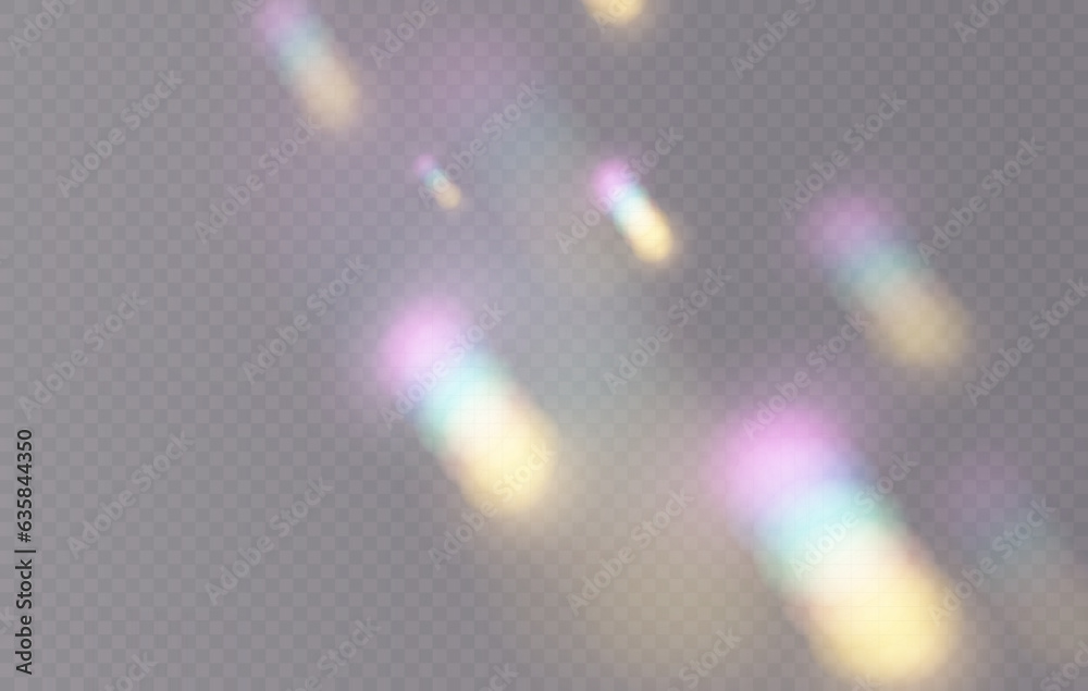 Colorful vector lenses and light flares with transparent effects ...