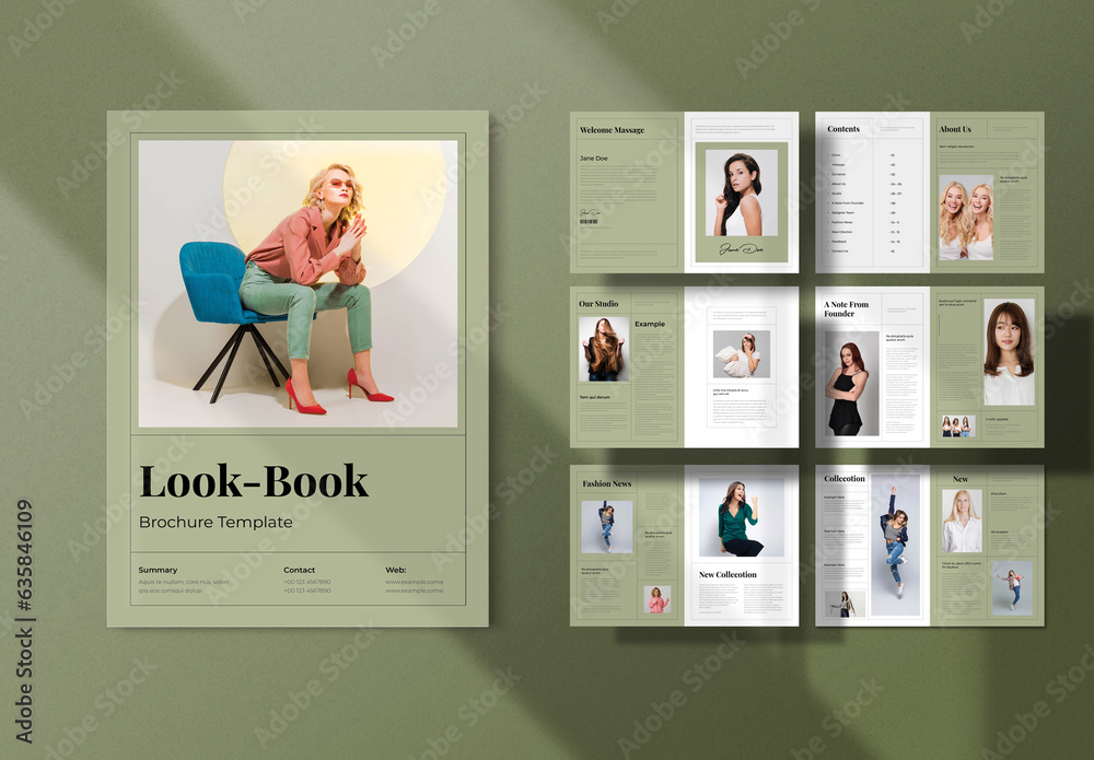 Look-Book Brochure Template Stock Template | Adobe Stock