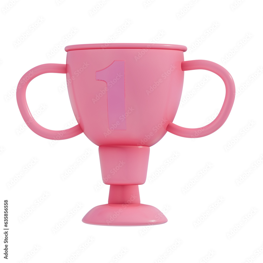 3d Trophy realistic Sport exercise clip art on transparent background ...