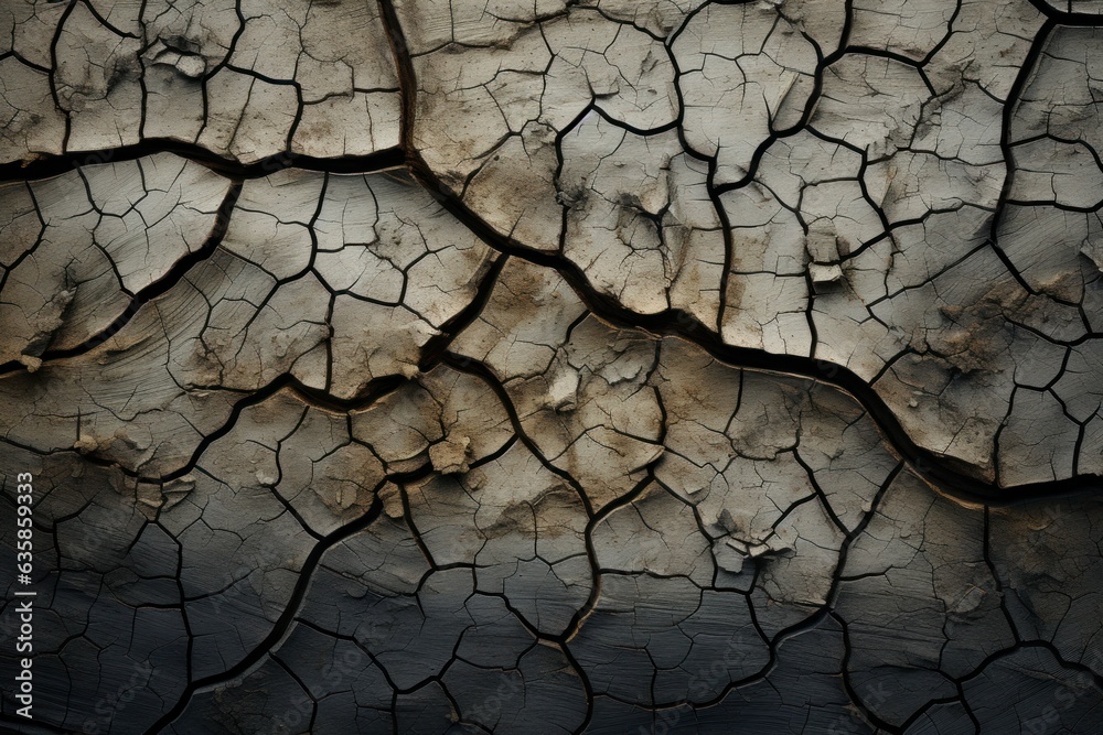 Cracked earth. Soil corrosion. Dried earth texture background. Mosaic ...