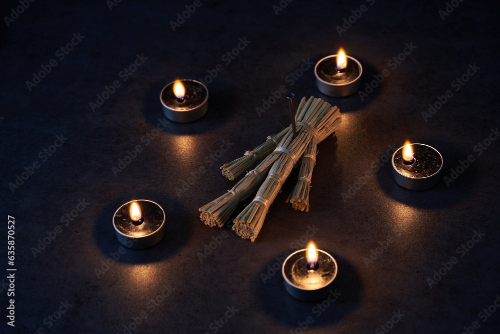 halloween curse straw doll Japanese wara ningyo voodoo dark magic ...