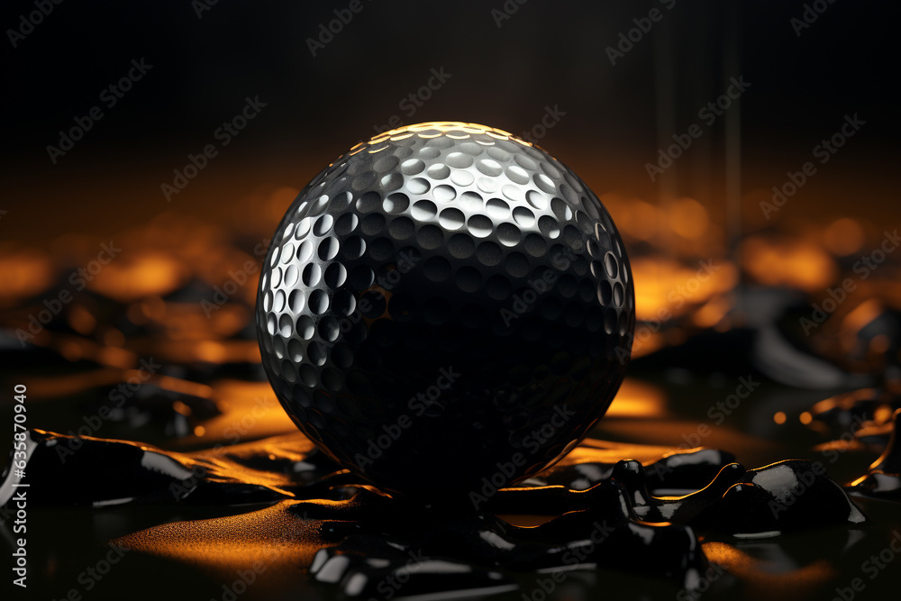 Golf ball with sport background design for banner with copy space ...