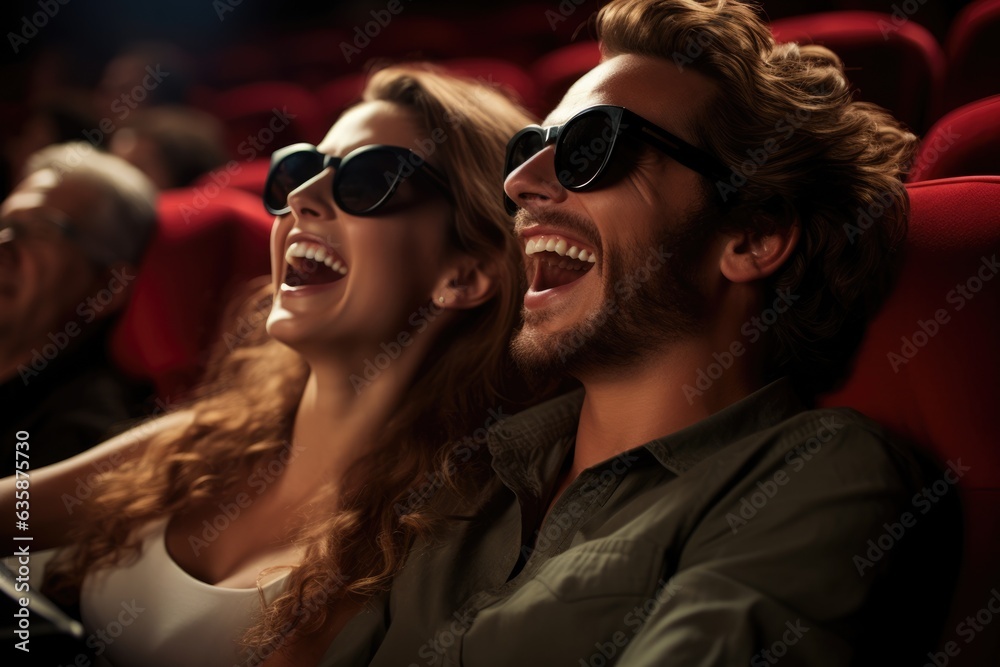 Shared Laughter Illustrate the couple - colorfull graphic novel illustration in comic style ...