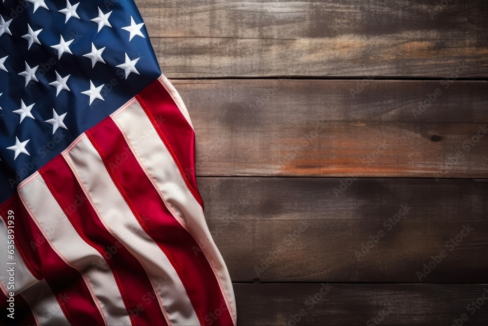 4th of July Patriotic Border Frame with American Flag and National ...