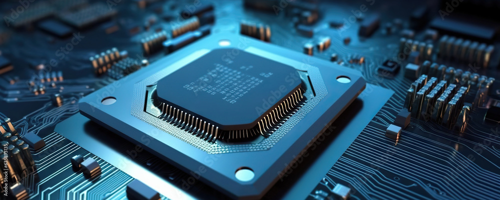 Poster Microprocessor and CPU technology background – Wall Art | UkPosters