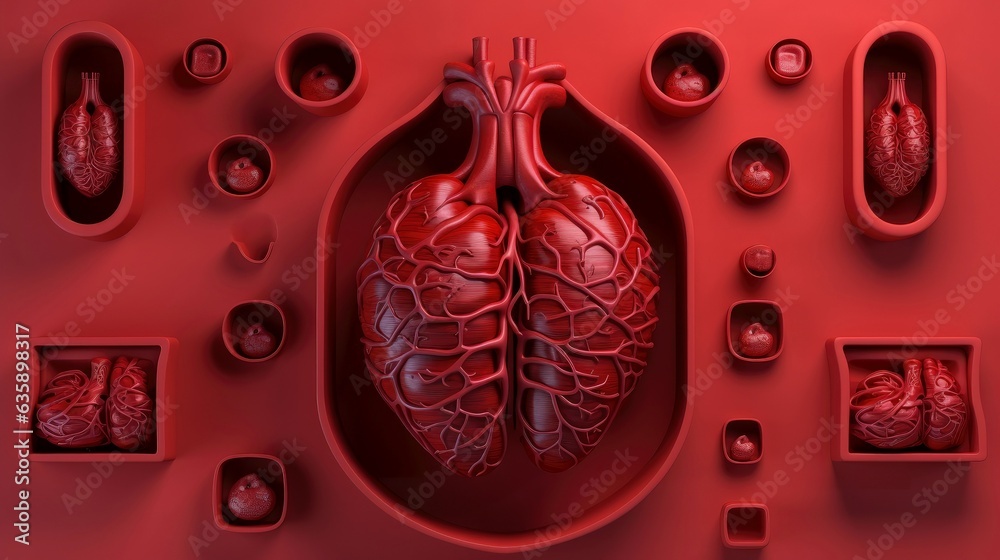 3D human organ systems, Human internal organs. Anatomy. Nervous ...