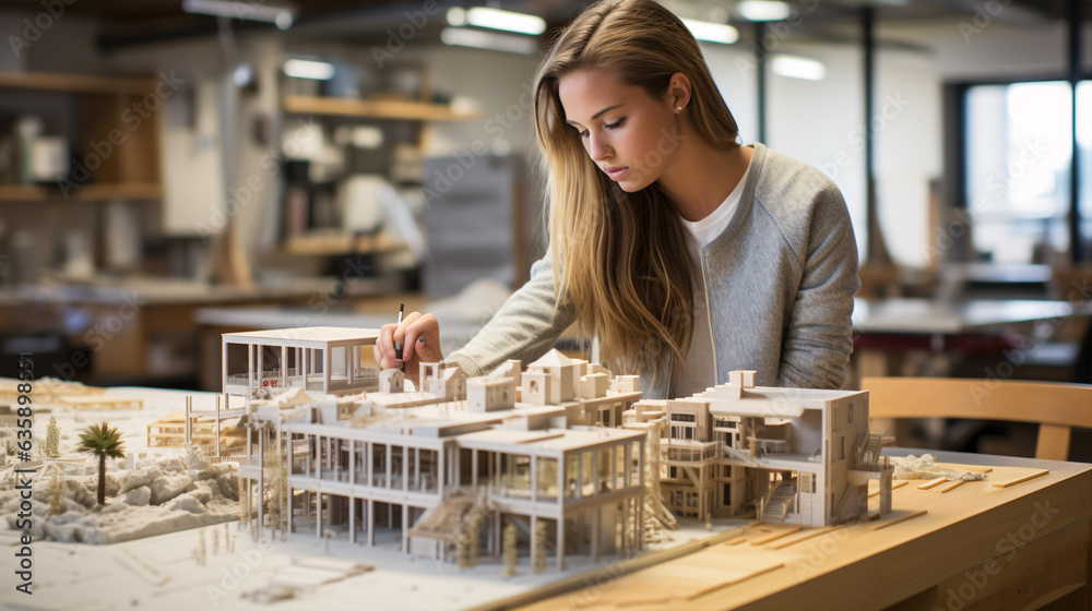 Undergraduate architecture student worked on modern box house models ...