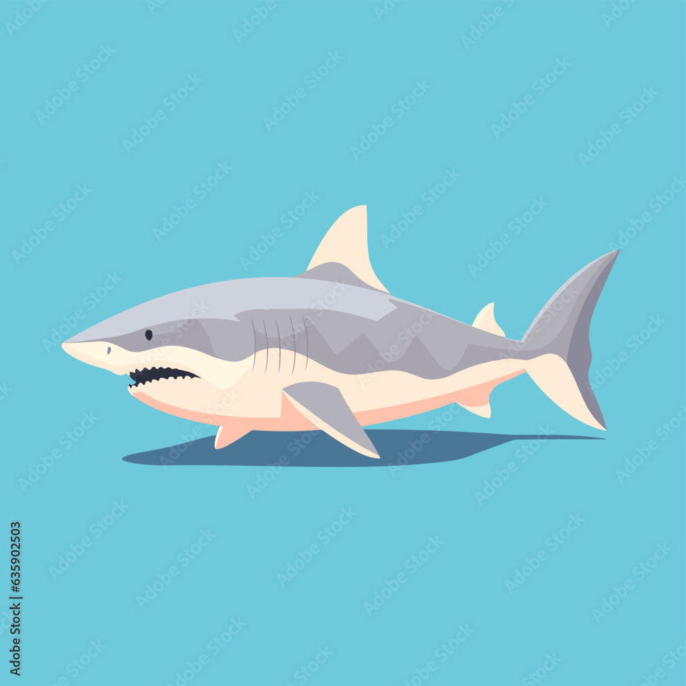 Vector logo cute shark, shark icon, shark sticker Stock Vector | Adobe ...
