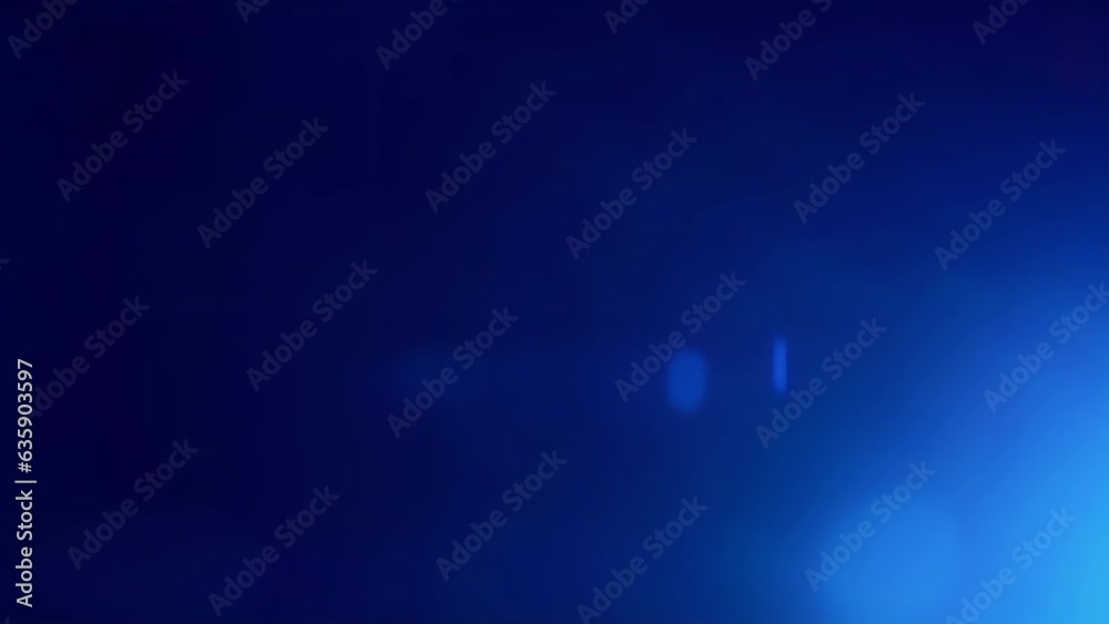 Real light leak of cinematic lens flare with bokeh from side blue ...