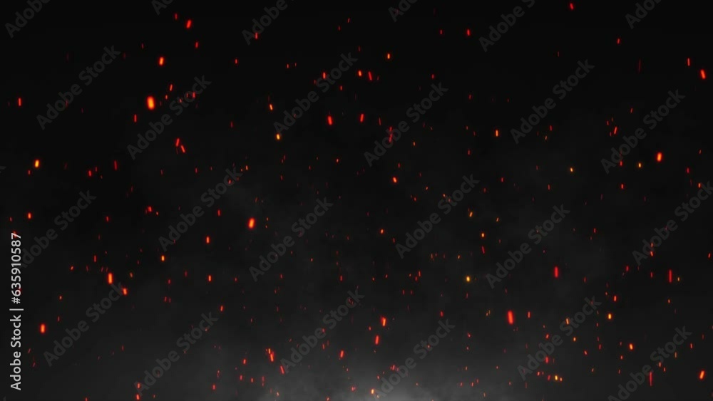 Flying Embers Particle Background | Fire Particles Background | Fire ...