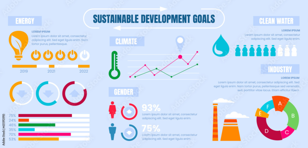 Sustainable development goals. Sdg infographic template with colorful ...