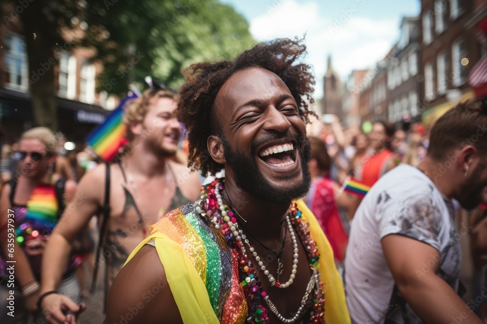 Foto de Diverse and mxied group of young people dancing and celebrating ...
