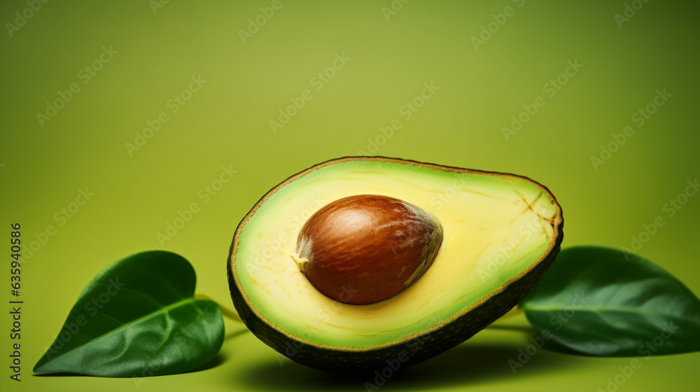 Avocado presentation template and background. Avocados that have been ...
