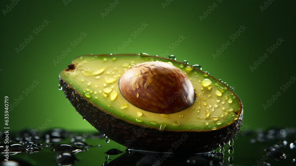 Avocado presentation template and background. Avocados that have been ...
