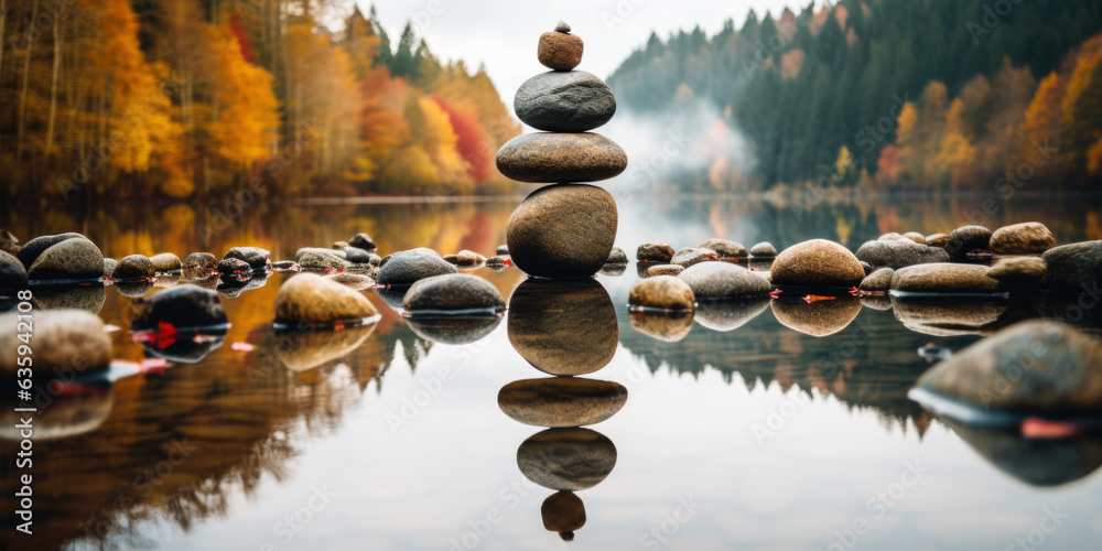 Balancing stones background. Symbols of harmony and focus. Stock Photo ...