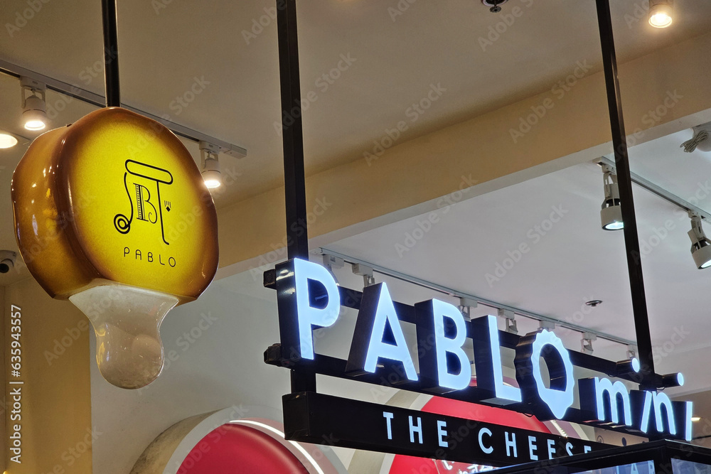 BANGKOK, THAILAND - AUGUST 17, 2023: Pablo Mini Sign. Pablo Mini is a ...